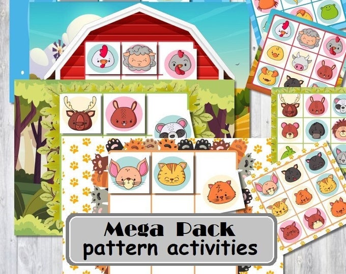 Animals Busy Book, Kids Printable Pages, Toddler Learning Binder ...