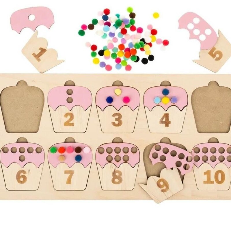 Wooden Number Montessori - Etsy