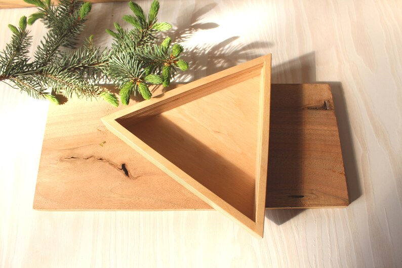 Wooden Tray Montessori Tray Triangle Sensory Tray Sorting - Etsy