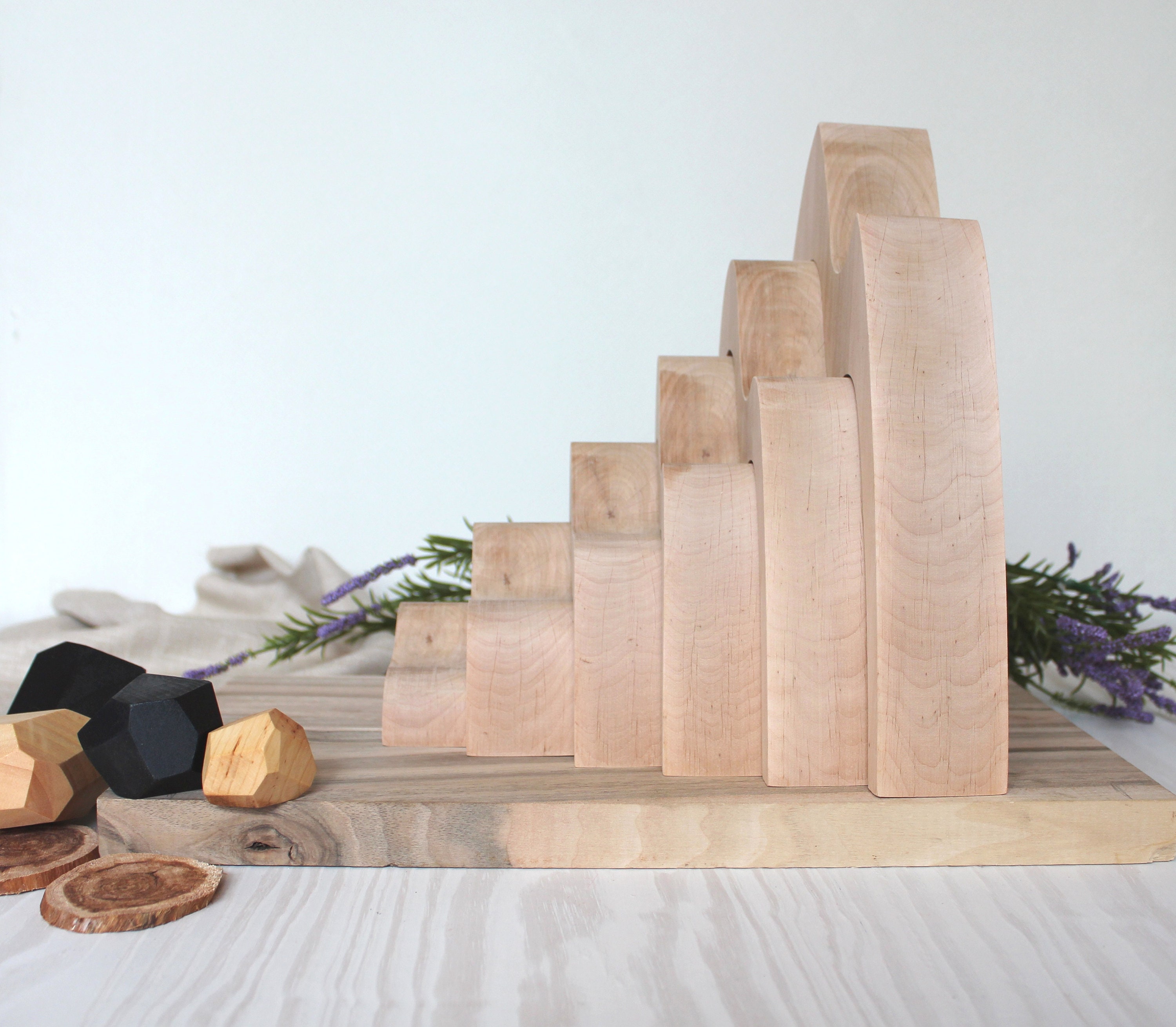 Mountain Wooden Toy Wooden Stacker Toy Montessori Toys 2 - Etsy