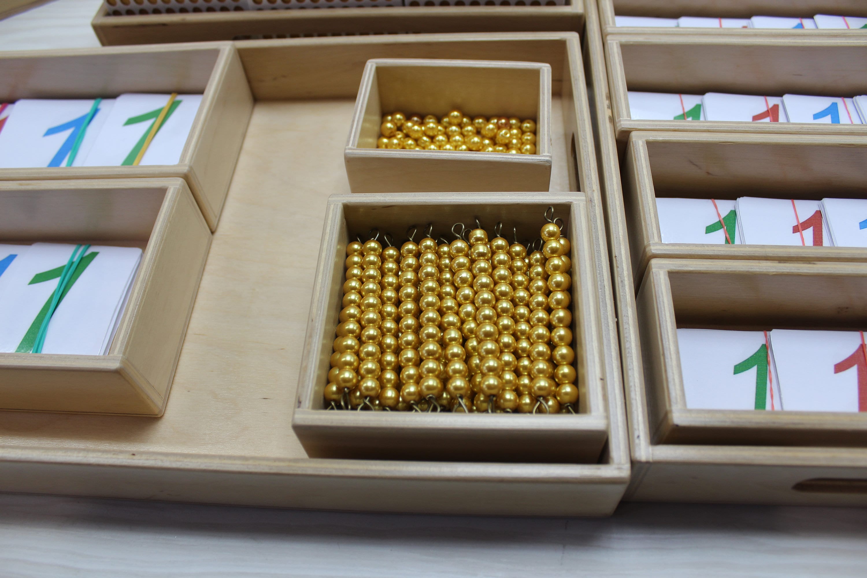 Montessori Golden Bead Bank, Montessori Math, Golden Bead Material ...