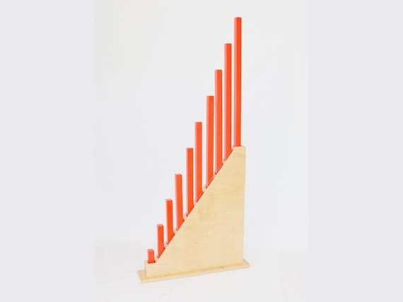 Montessori Red Rods Long Rods Preschoolback to School - Etsy