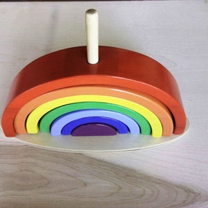 Rainbow With a Stand Wooden Rainbow Bestseller Montessori - Etsy