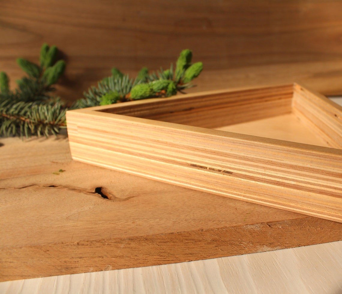 Wooden Tray Montessori Tray Triangle Sensory Tray Sorting - Etsy