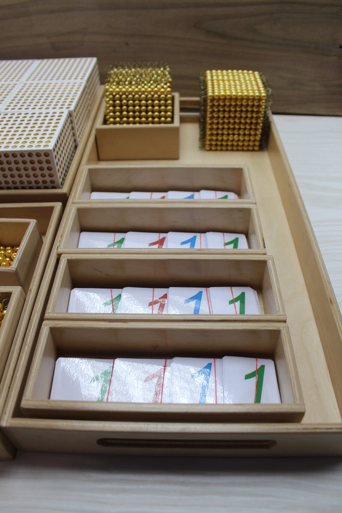 Montessori Golden Bead Bank, Montessori Math, Golden Bead Material ...