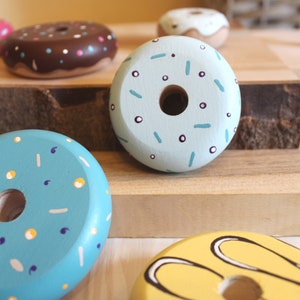 Wooden Stacking Pyramid Donut Stacker Ring Stacker Toddlers 1st ...