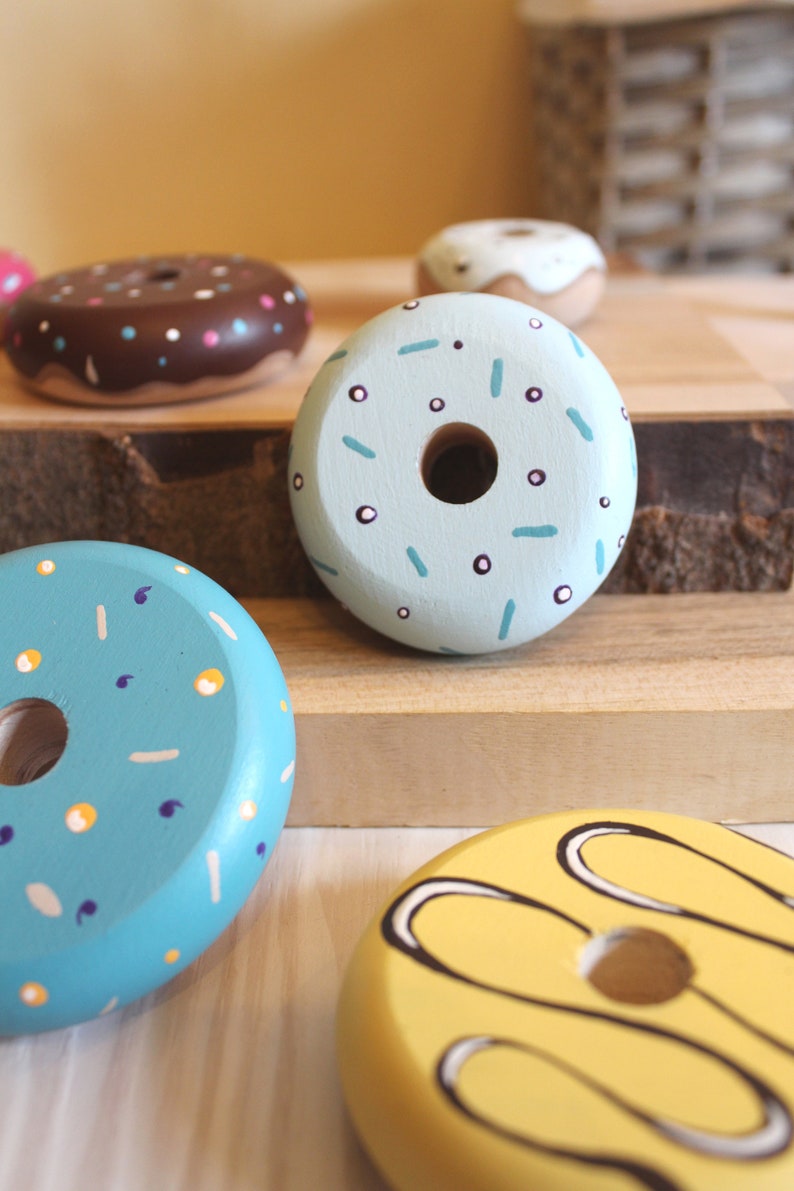 Wooden Stacking Pyramid Donut Stacker Ring Stacker Toddlers - Etsy