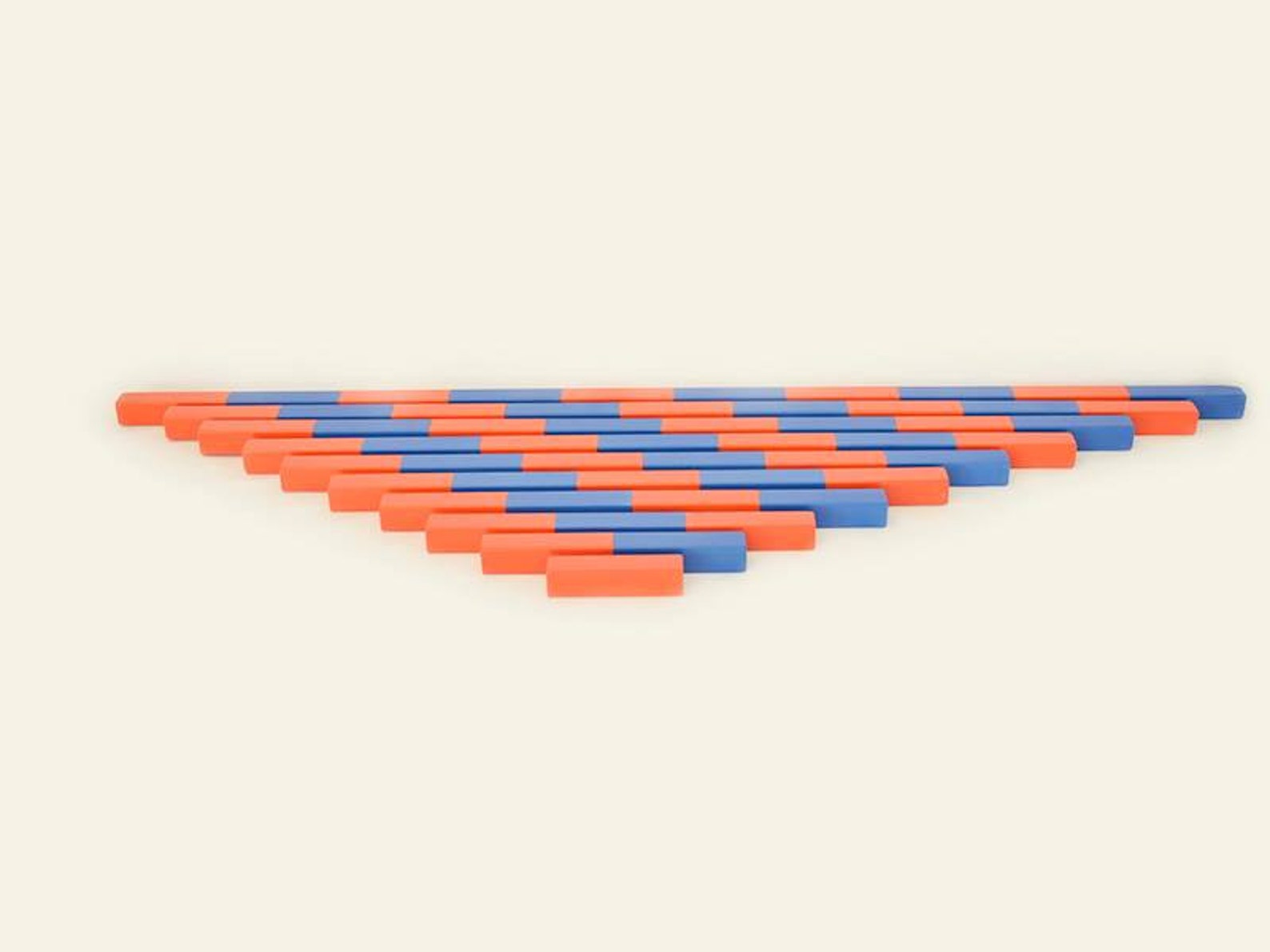 Montessori Number Rods With Numeral Cards Preschool Blue and | Etsy