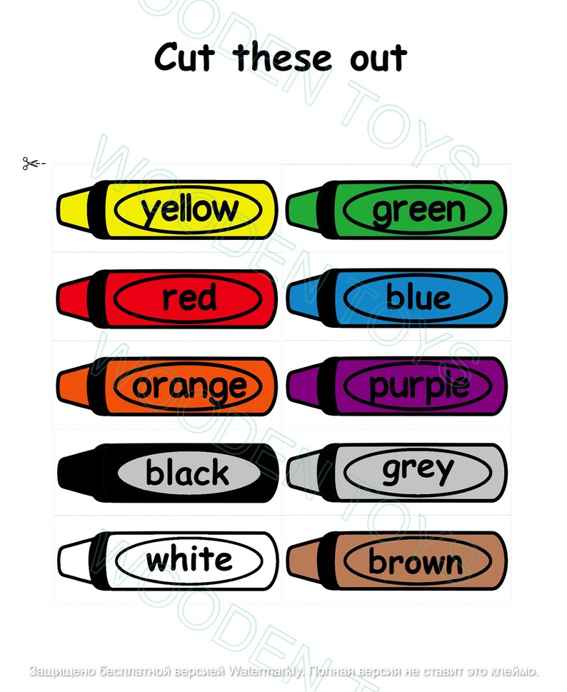 Colors Matching Game Crayon Colors Matching Activity Busy - Etsy