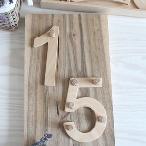 Wooden Numbers Toy, Learning Math Toy, Montessori Math Set 1-10 Wooden ...