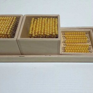 Montessori Golden Beads, Montessori Toy, Montessori Golden Mat ...