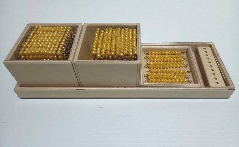 Montessori Golden Beads, Montessori Toy, Montessori Golden Mat ...