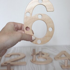 Wooden Numbers Toy, Learning Math Toy, Montessori Math Set 1-10 Wooden ...