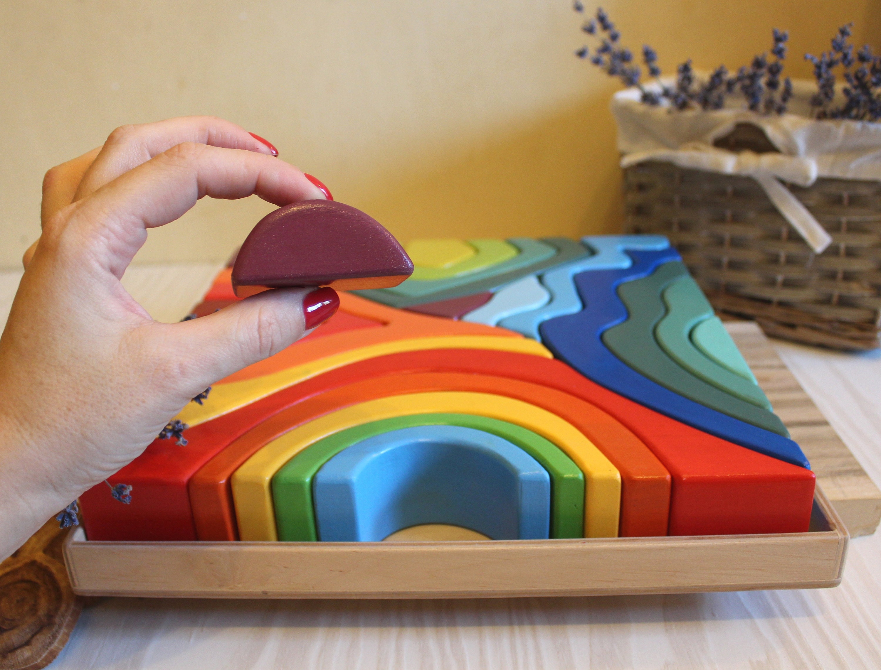 Waldorf Toy Four Elements Puzzle Stacker Nesting Wooden - Etsy UK