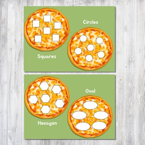 Pizza Shape Matching Game, Build a Pizza Toddler Preschool Activity ...
