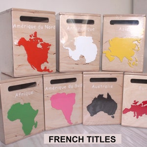 Montessori Continent Box SET of 7 Continents Continent Storage Large ...