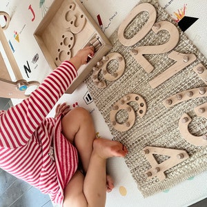 Wooden Numbers Toy, Learning Math Toy, Montessori Math Set 1-10 Wooden ...