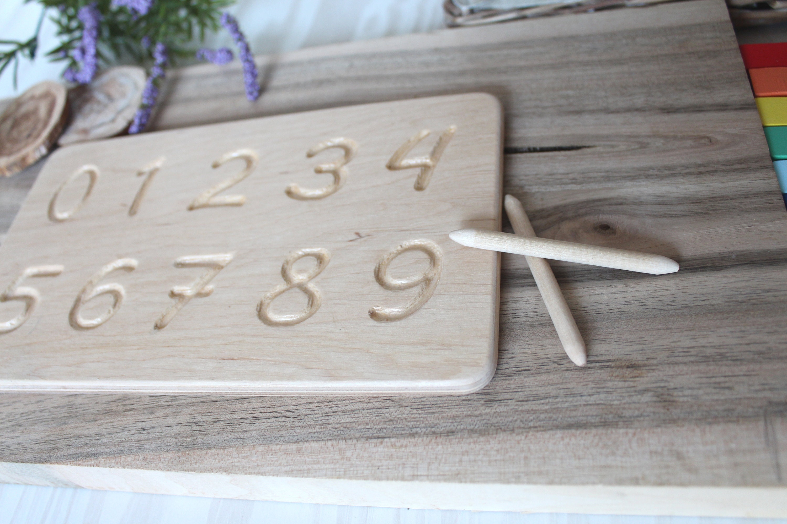 Number Tracing Board 1-10 Number Board Preschool Montessori | Etsy