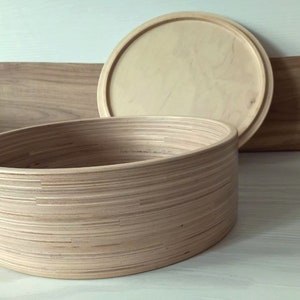 Round Storage Box With Lid, Wooden Box With Lid, Wood Round Box, Wood ...