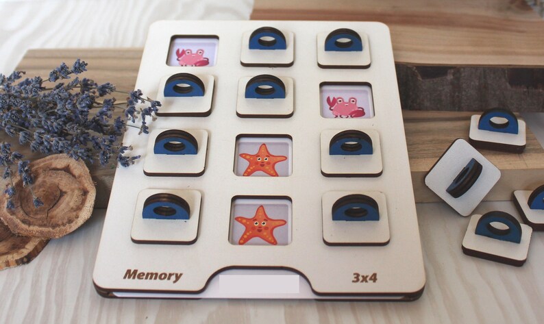 Wooden Memory Game Montessori Toys Memory Game for Kids - Etsy