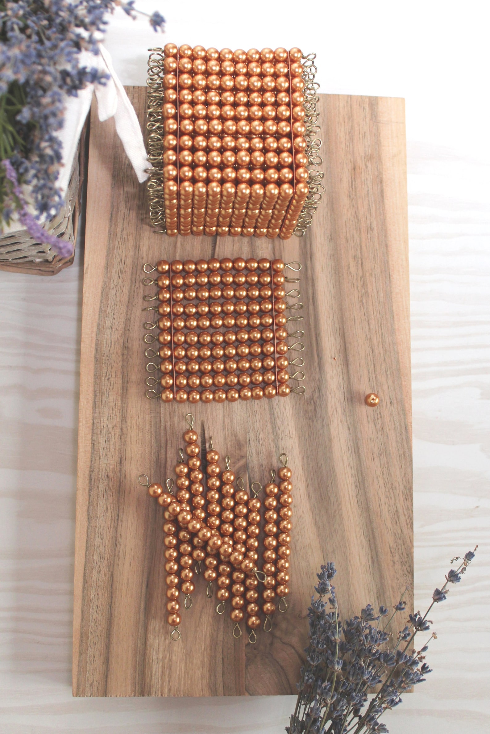 Montessori Golden Beads, Cube of 1000, Thousand Cube Montessori Golden ...