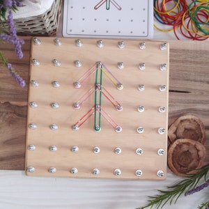 Geoboard Montessori Toys Wooden Board Christmas Gift - Etsy