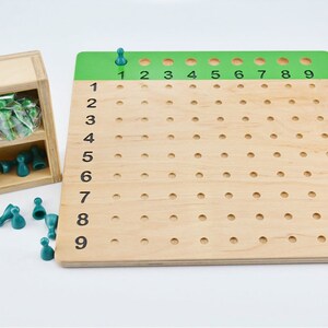 Montessori Math Bead Board Division Montessori Materials - Etsy
