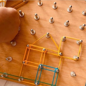 Geoboard Montessori Toys Wooden Board Christmas Gift - Etsy