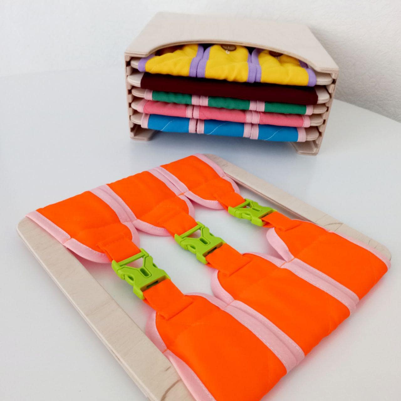 Montessori Dressing Frames With Stand, Practical Life, Buttons Snaps ...