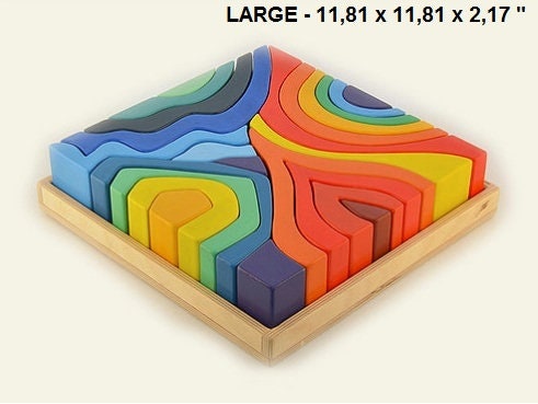 Waldorf Toy Four Elements Puzzle Stacker Nesting Wooden - Etsy UK