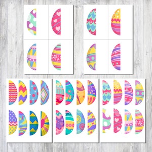Easter Eggs Matching Game, Matching Card Game Prek and Kinder Printable ...