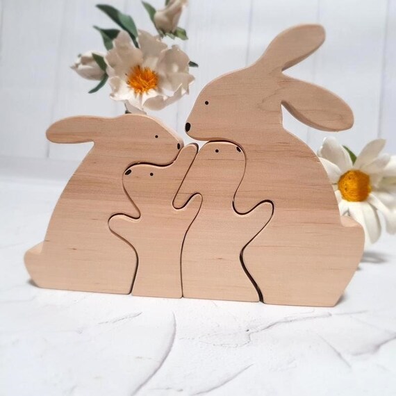 Wooden Rabbit Puzzle