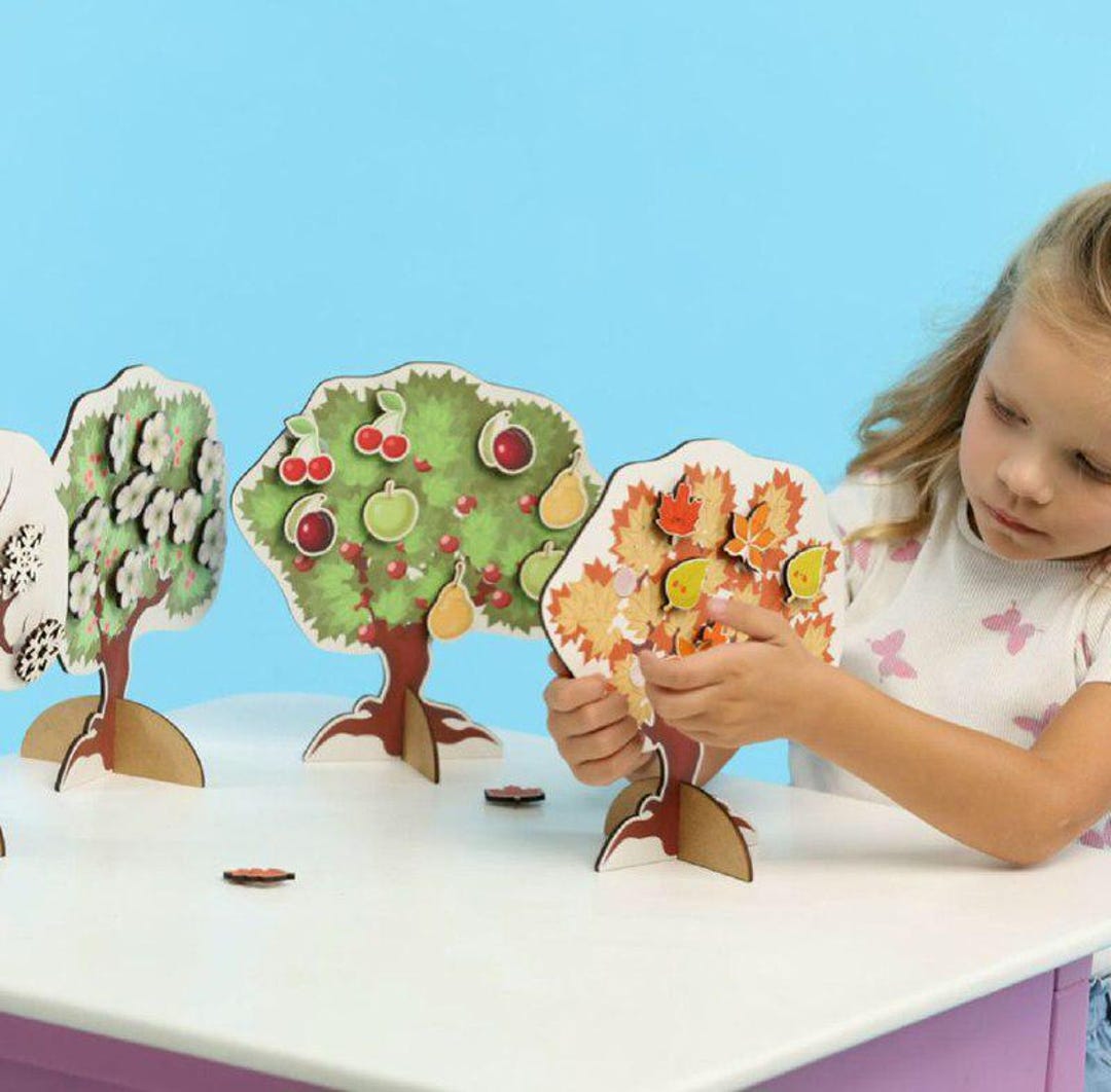 Wooden Sorting Tree Toy, Wooden Tree Set, Waldorf Toys, Montessori ...