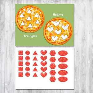 Pizza Shape Matching Game, Build a Pizza Toddler Preschool Activity ...