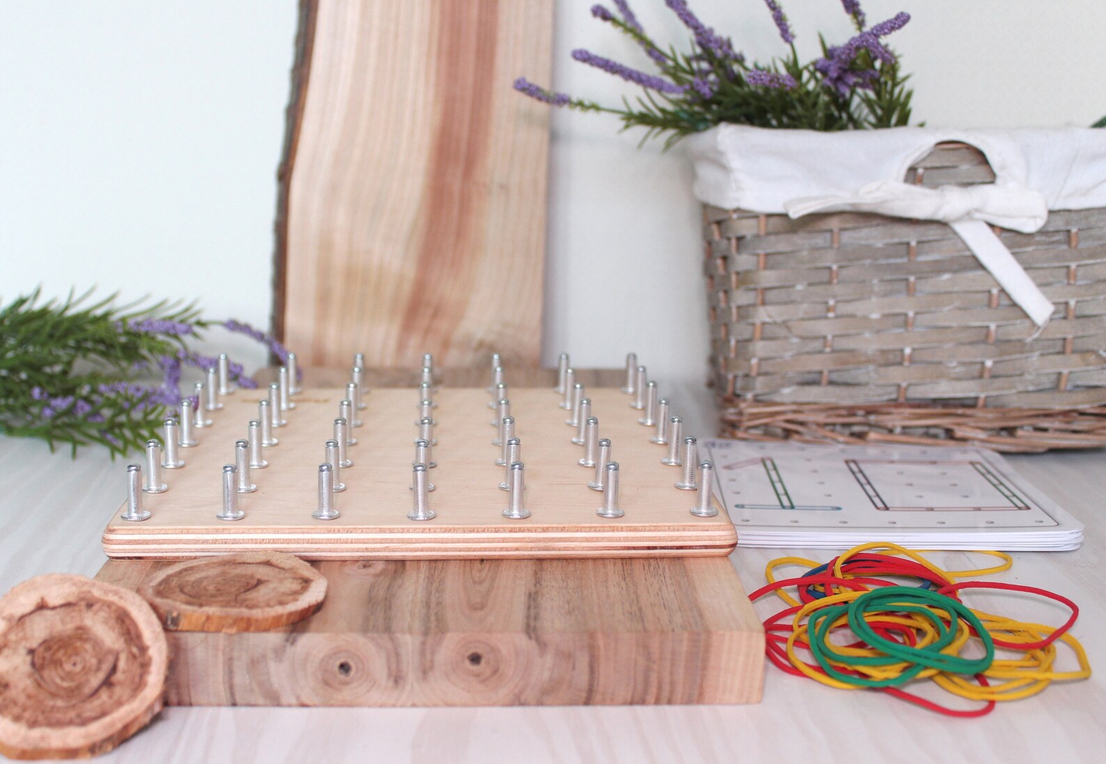 Geoboard Montessori Toys Wooden Board Christmas Gift - Etsy