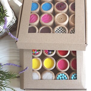 Wooden Sensory Match Game, Wooden Touch & Match Board, Montessori Toy ...