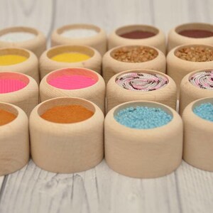 Wooden Sensory Match Game, Wooden Touch & Match Board, Montessori Toy ...