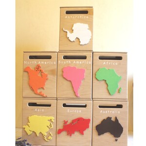 Montessori Continent Box, North America Box, Montessori Geography World ...