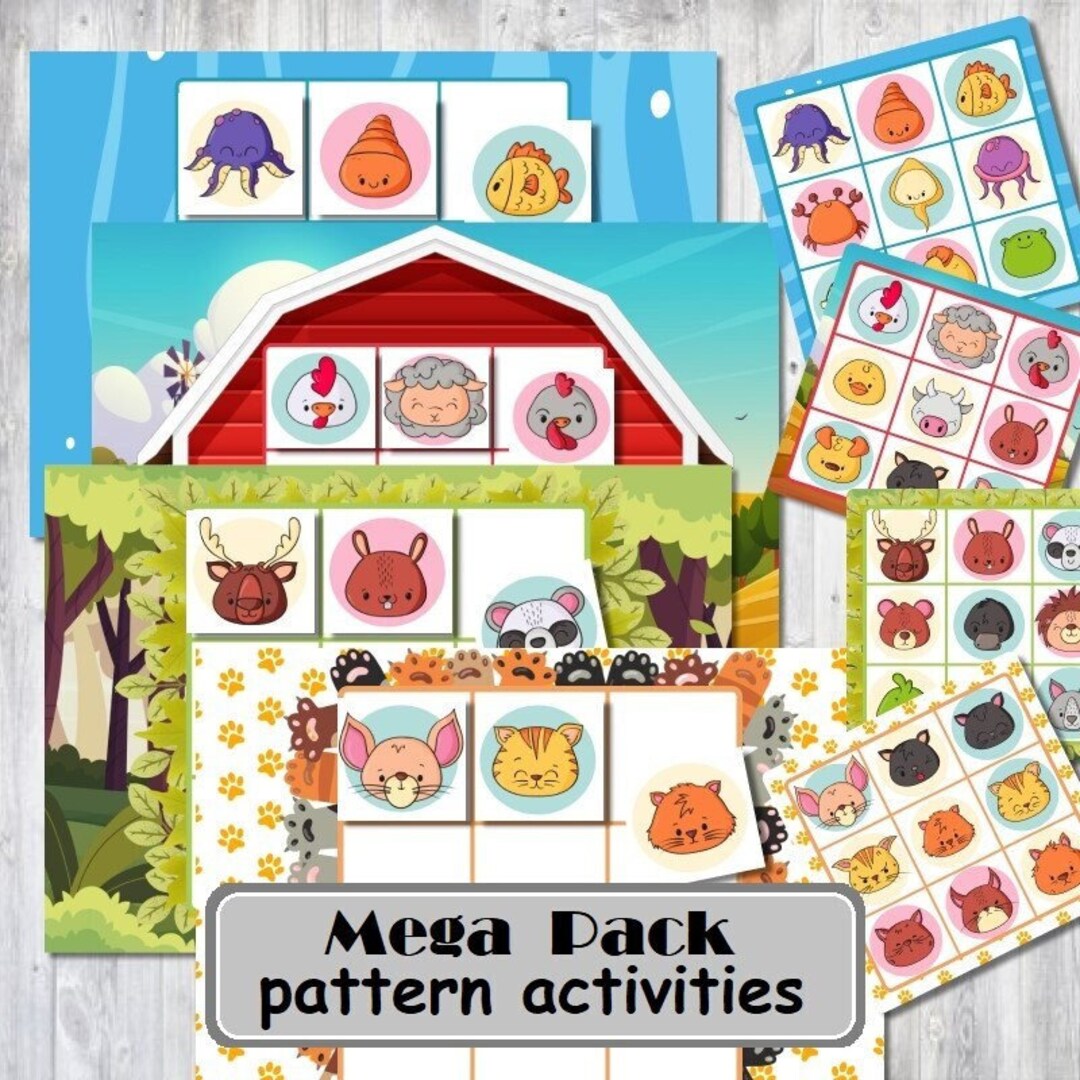 Animals Busy Book, Kids Printable Pages, Toddler Learning Binder ...