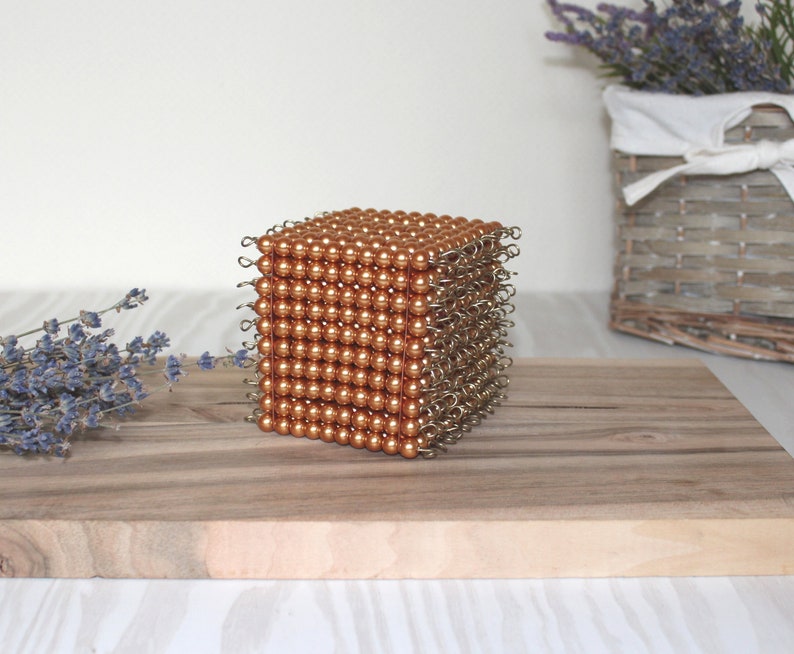 Montessori Golden Beads, Cube of 1000, Thousand Cube Montessori Golden ...