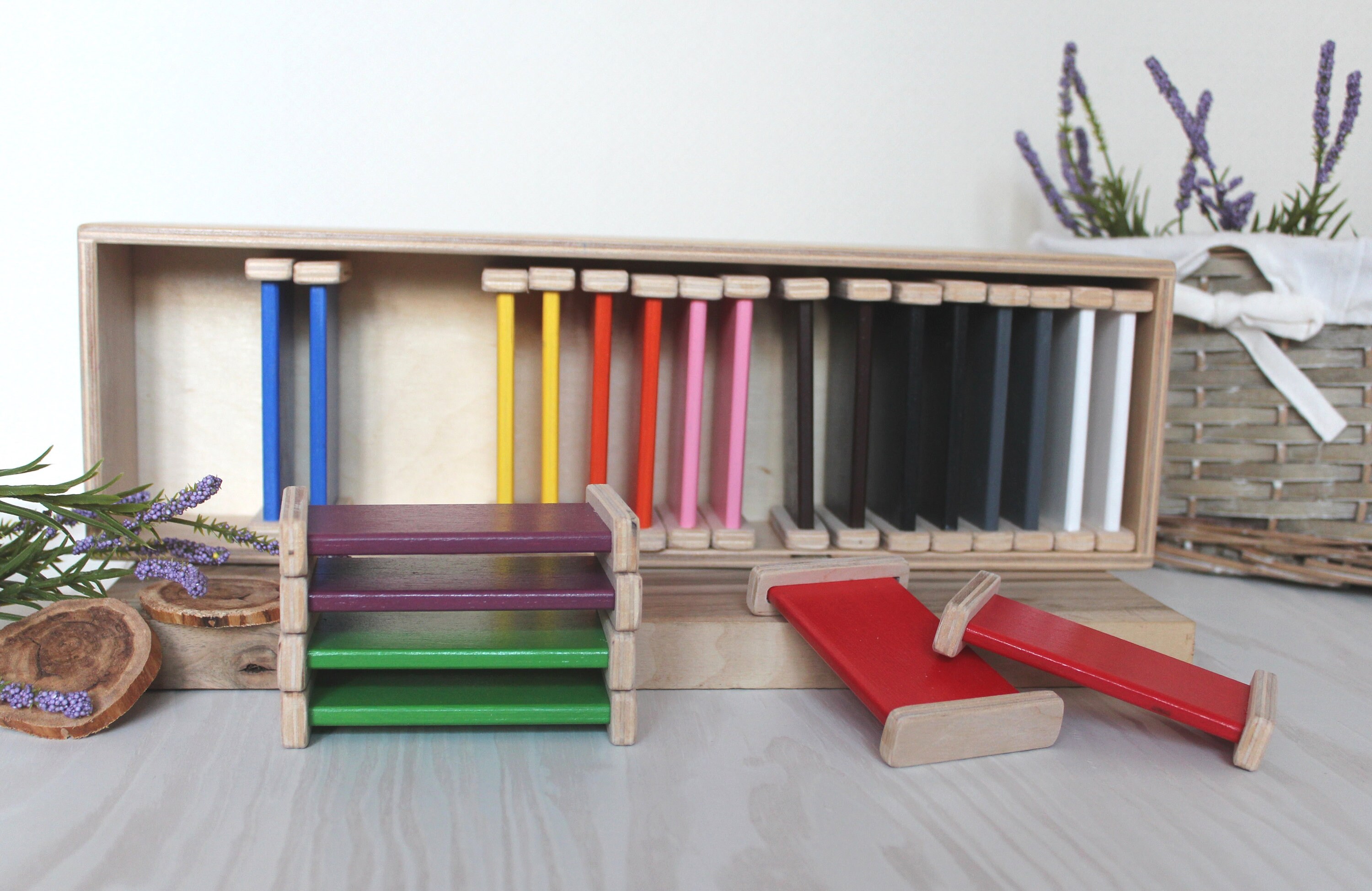 Montessori Colour Tablets Box 2 Waldorf Sensorial Material - Etsy