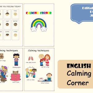 Calm Down Corner Posters, Montessori Digital, Calming Decor Print ...