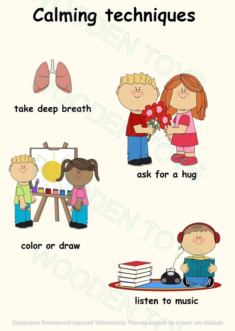 Calm Down Corner Posters Montessori Digital Calming Decor - Etsy