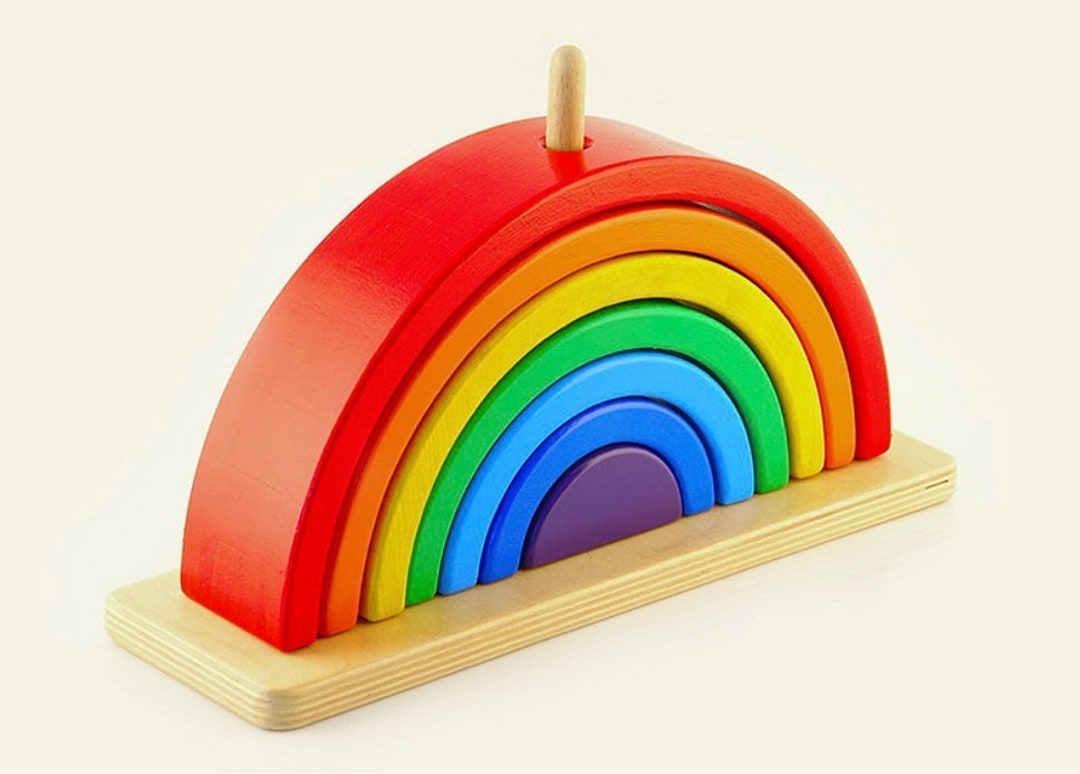 Rainbow With a Stand Wooden Rainbow Bestseller Montessori - Etsy