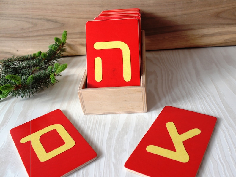 Montessori Letters Hebrew Letters Wooden Alphabet Montessori - Etsy