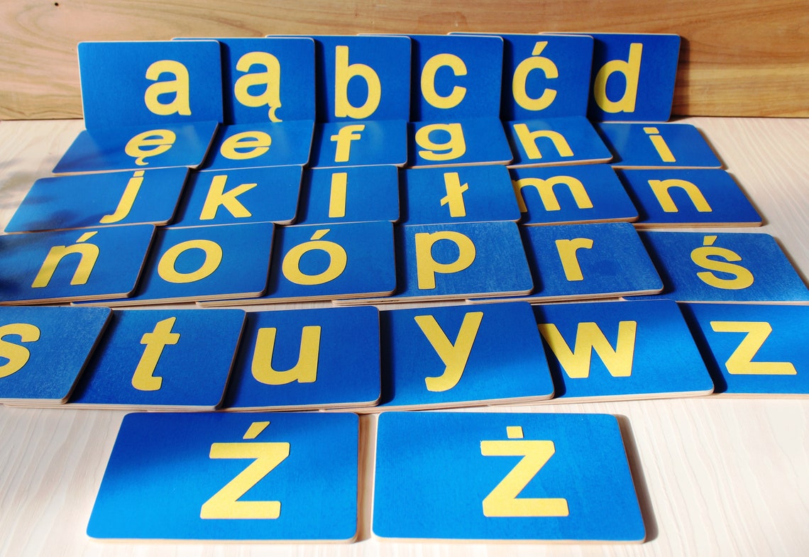 Montessori Letters Polish Letters Wooden Alphabet Montessori - Etsy UK
