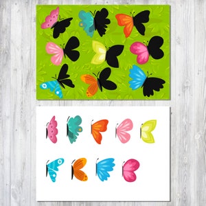 Butterflies Matching Game, Butterfly Matching Cards Montessori ...