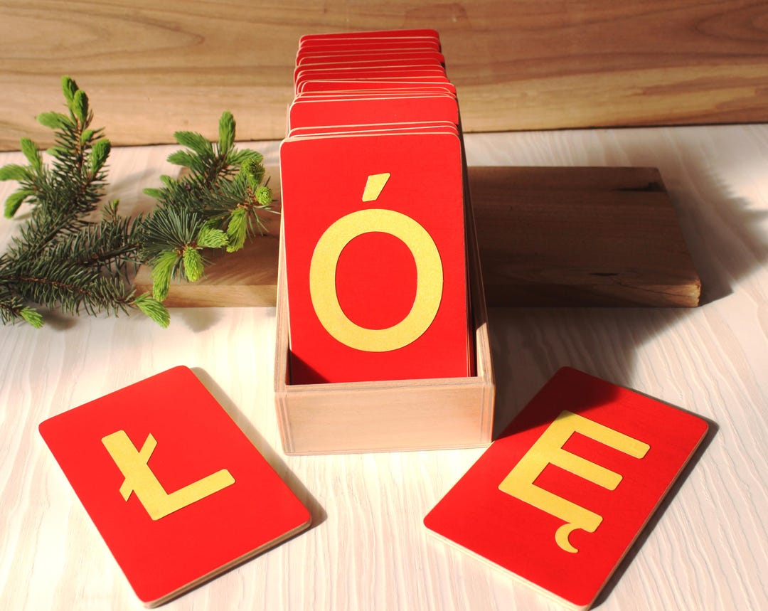 Sandpaper Letters, Polish Alphabet, Montessori Letters, Wooden Letters ...