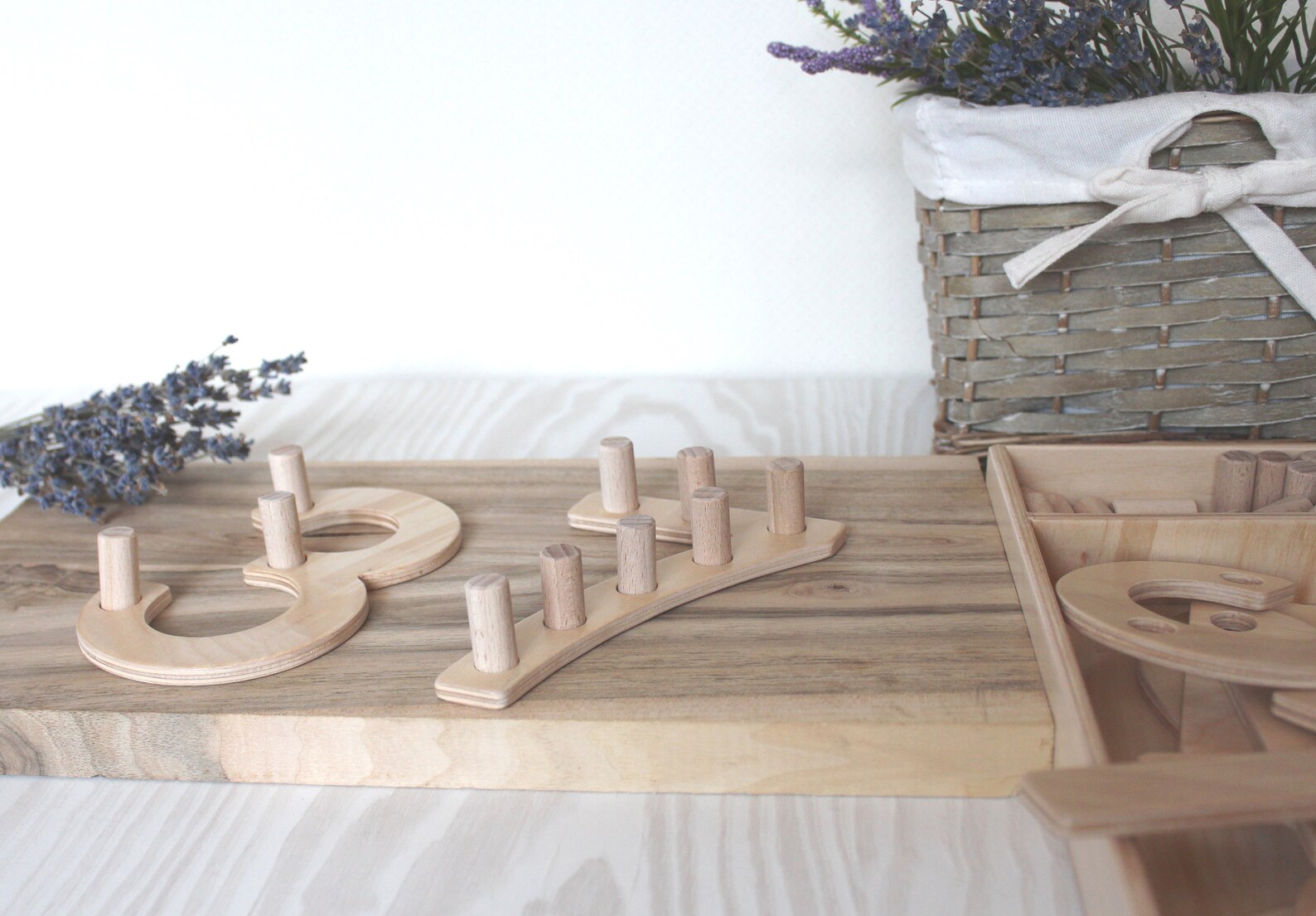 Wooden Numbers Pegs Preschool Montessori Class Home School - Etsy