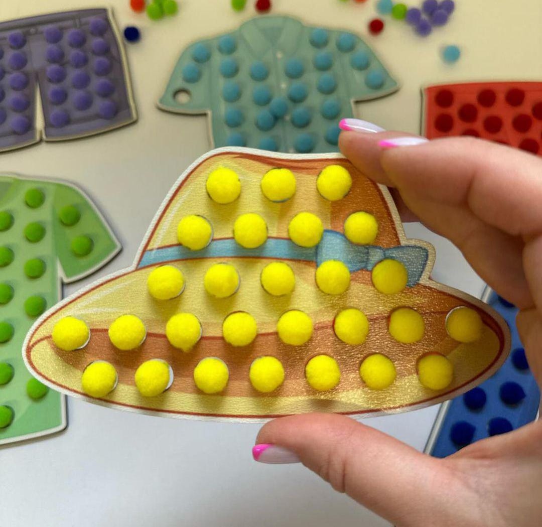 Wooden Clothes Sorting Toy, Wooden Dress up Activity, Toddler ...